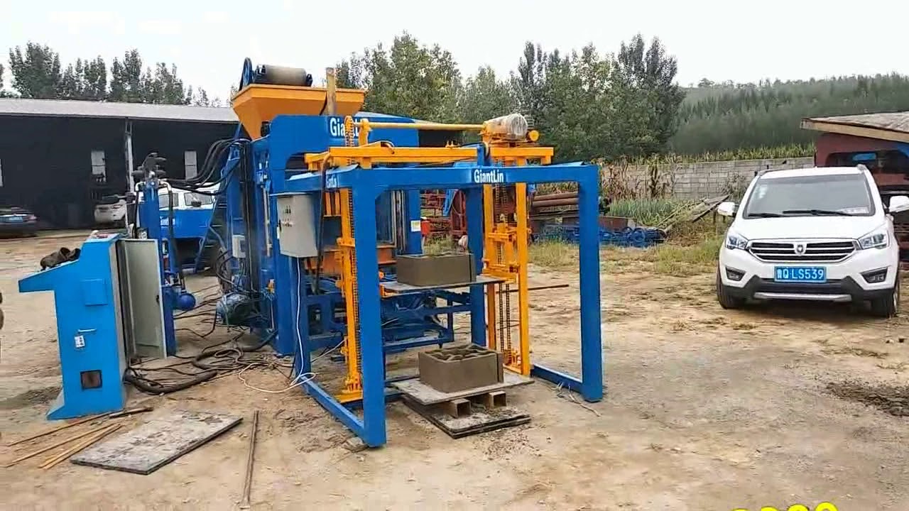cement outside corner interlocking brick machine QT4 18 automatic ...