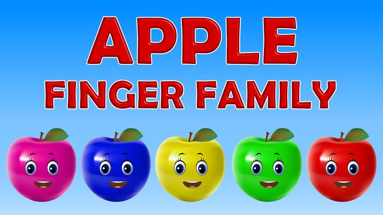 Apple Finger Familly Nursery Rhyme - YouTube