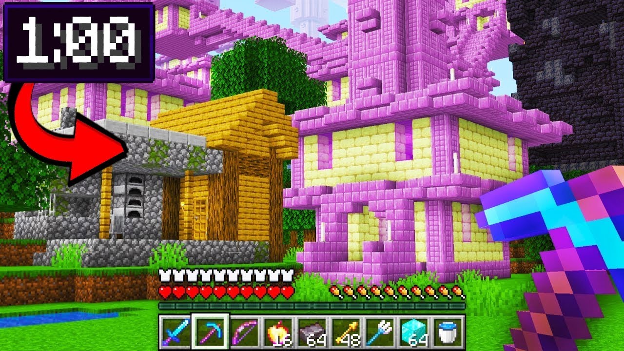 Minecraft, Aber Random Strukturen Spawnen jede Minute - YouTube