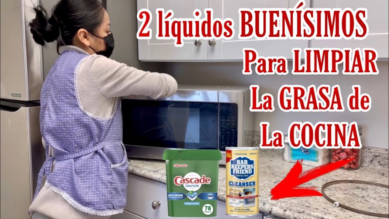 2 LIQUIDOS BUENISIMOS PARA LIMPIAR LA GRASA DE LA COCINA| como limpiar ...