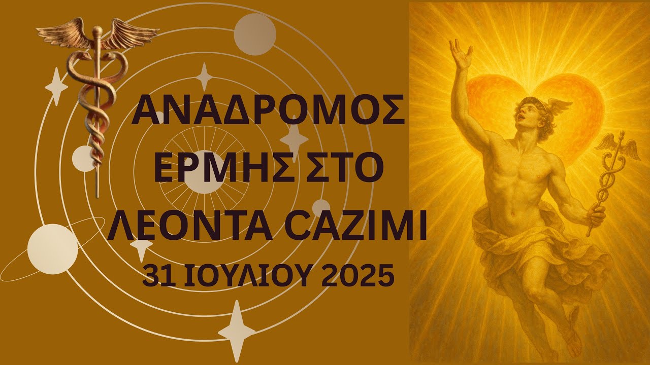 Η ΧΡΥΣΗ ΗΜΕΡΟΜΗΝΙΑ ΤΟΥ ΚΑΛΟΚΑΙΡΙΟΥ: 31/7/2025 ΜΕ ΕΡΜΗ ΑΝΑΔΡΟΜΟ CAZIMI ...