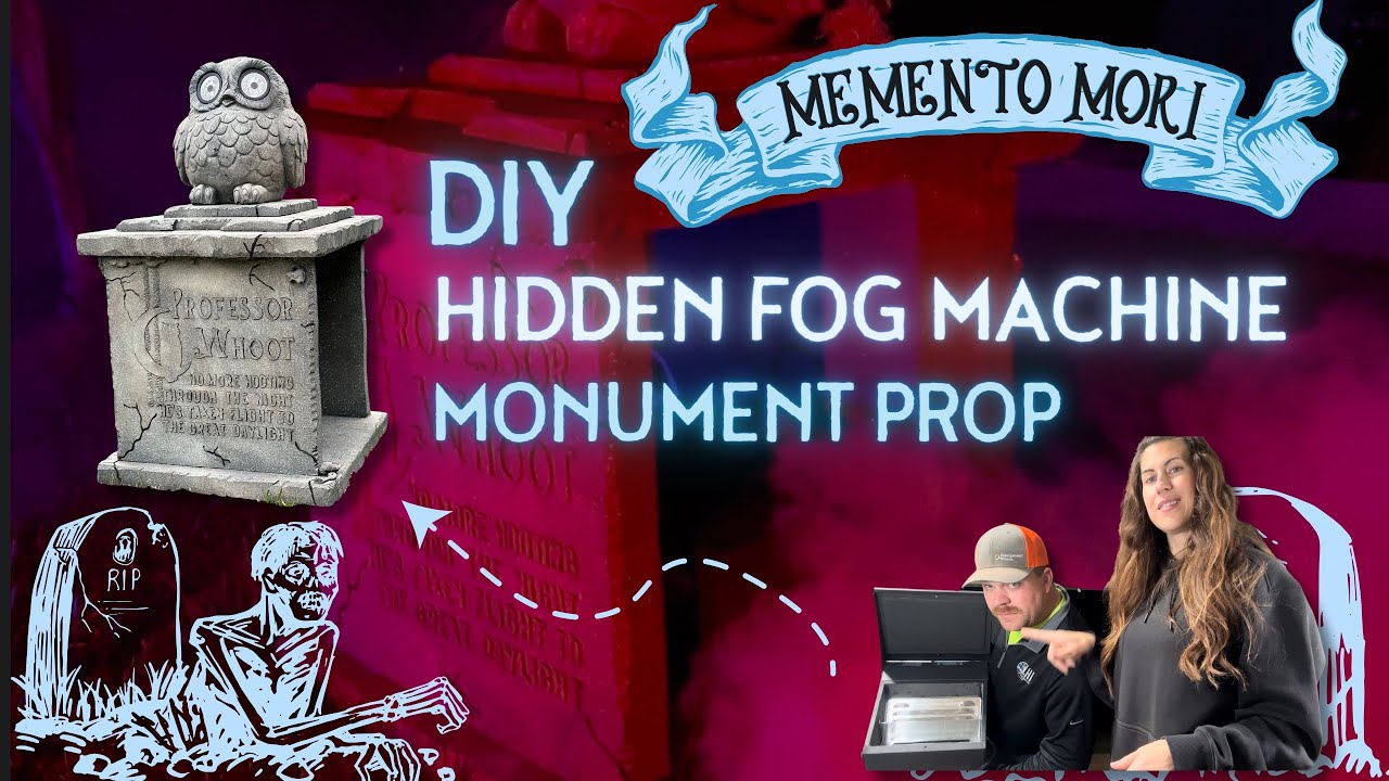 DIY Hidden Fog Machine Monument Prop for Halloween - YouTube
