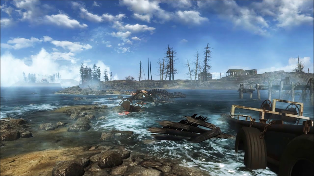 Fallout 4 - Ocean Ambiance (waves, metal creaking, white noise) - YouTube