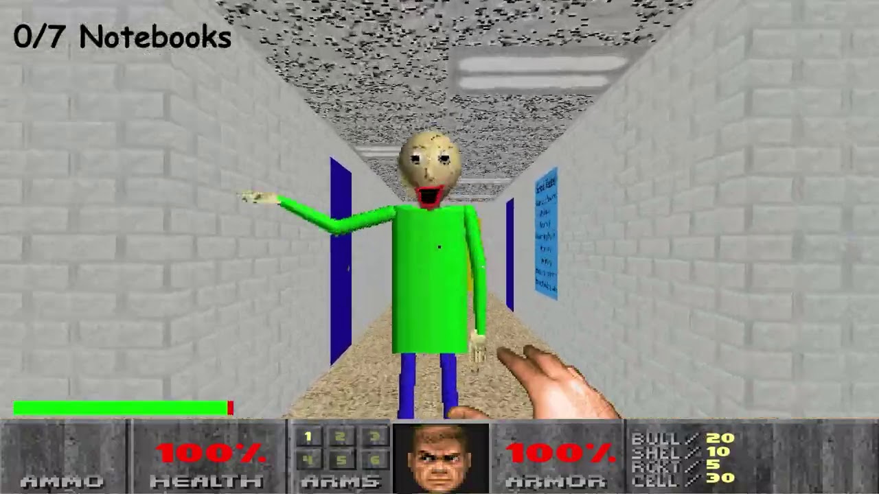 Baldi's Basics In Doom Edition [Baldi's Decompiled Mod] - YouTube