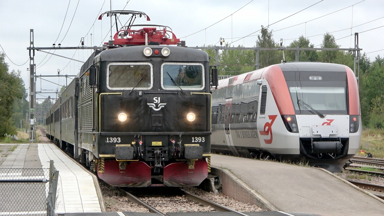 Rerouting of SJ trains in Virsbo - YouTube