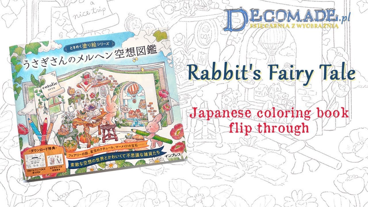Rabbit's fairy tale coloring book by cotolie. Japanese coloring book ...