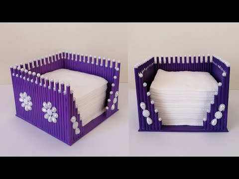 Atık Kağıttan Kullanışlı Peçetelik Yapımı / How to Make a Napkin Holder with Waste Paper