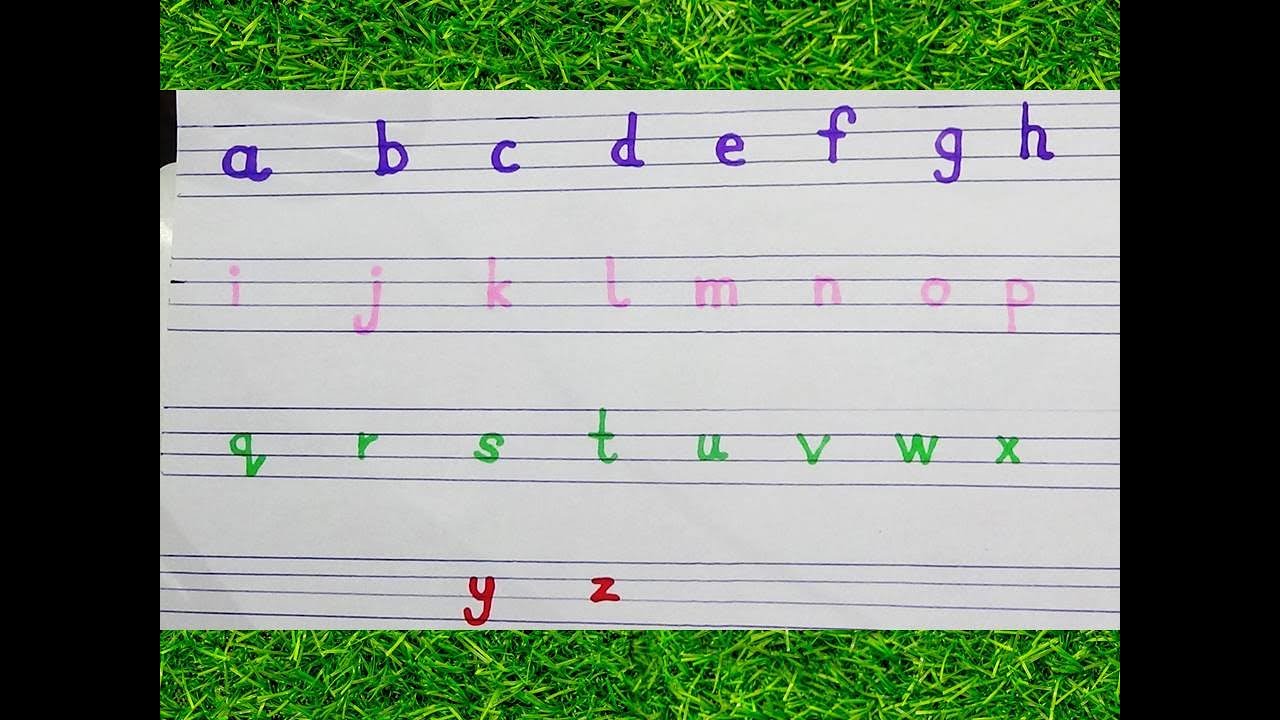 how to write small abc in 4 lines #alphabet #preschoolwriting # ...