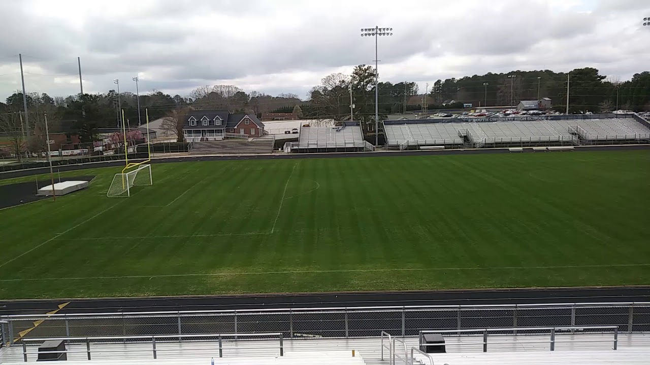 Football Field We Cut With a DIY Striper - Greener Fields - YouTube