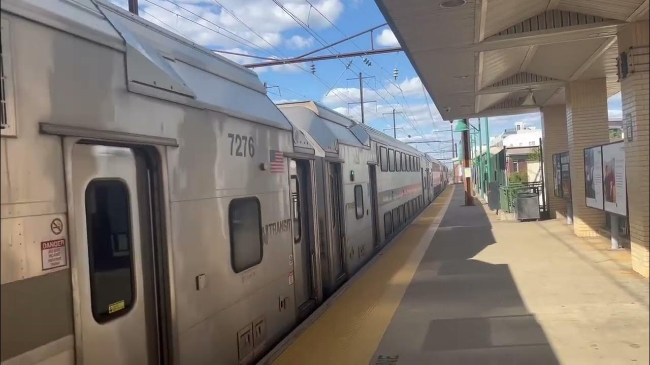 NJ Transit Northeast Corridor Local Train #7848 to New York departing Rahway w/Multilevels - YouTube