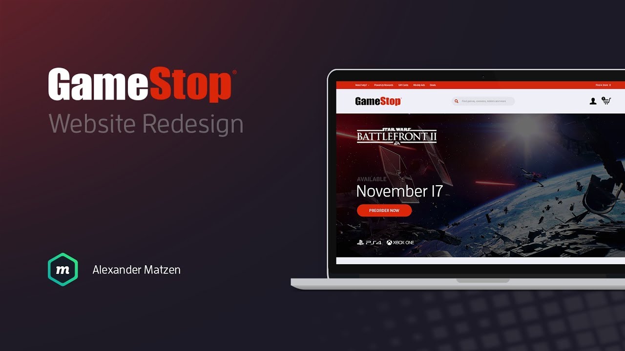 Speedart - GameStop Website Redesign - YouTube