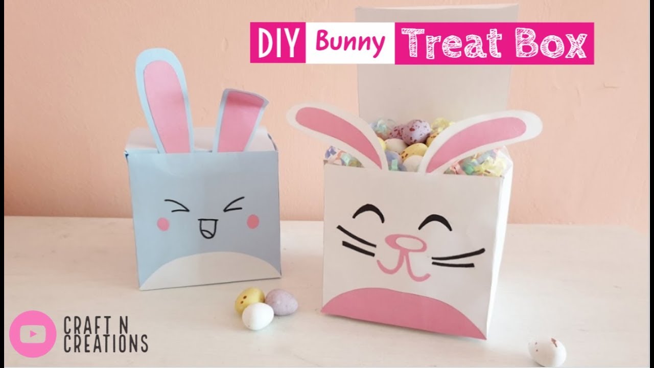 DIY Cute Easter Bunny Treat Box - YouTube
