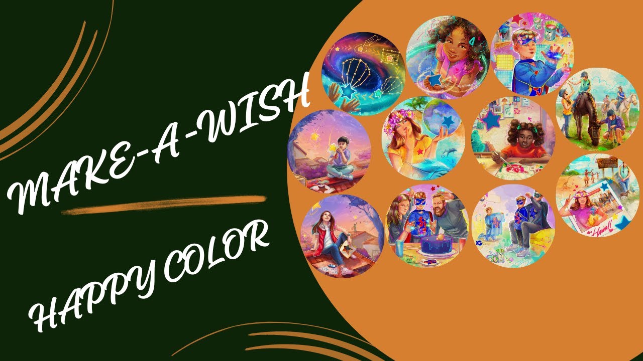 HAPPY COLOR APP | MAKE-A-WISH FOUNDATION | COLOR BY NUMBER - YouTube