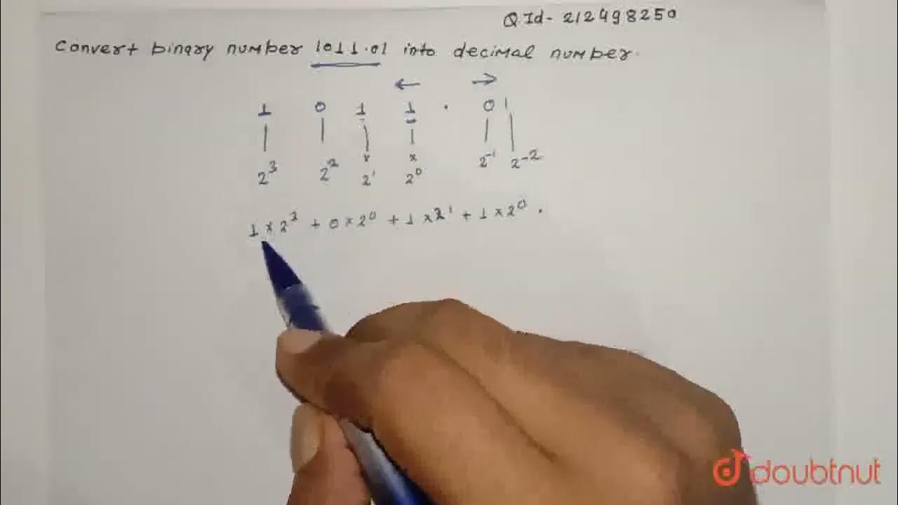 Convert binary number 1011.01 into decimal number. | CLASS 12 | LOGIC ...