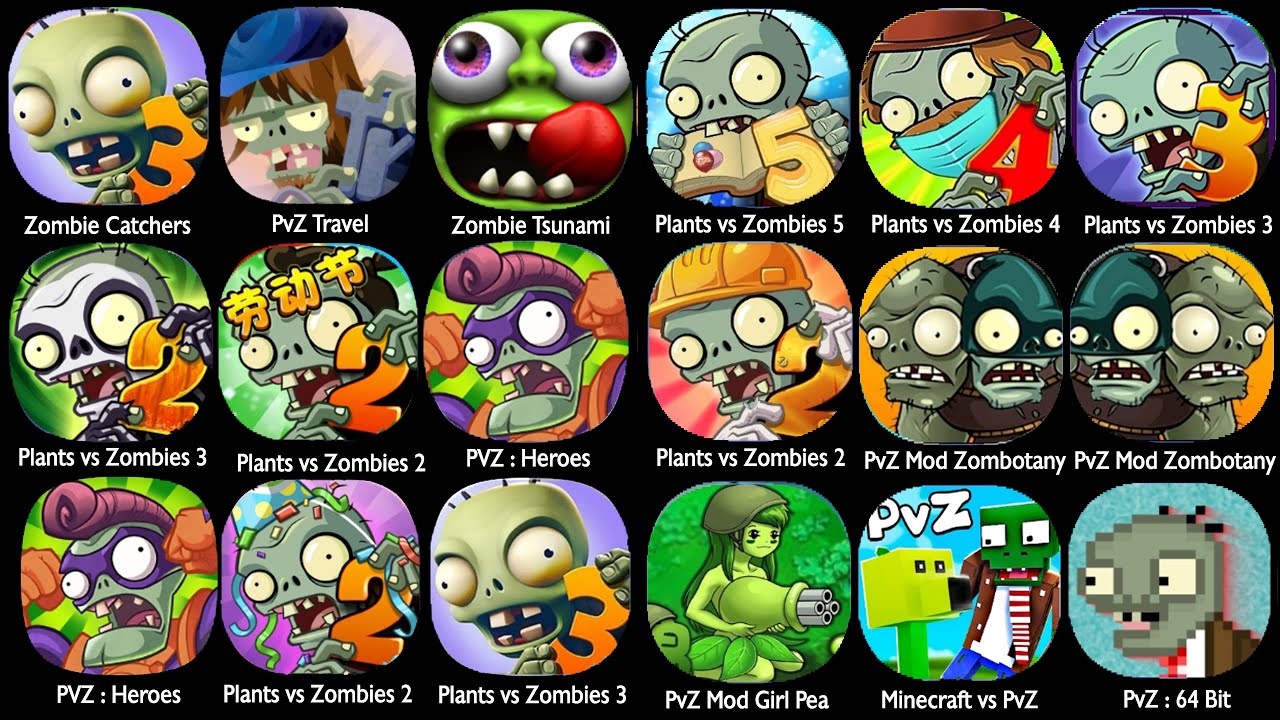 Plants vs Zombies 3 4 5 ,PvZ : Heroes,PvZ All Stars,Minecraft vs PvZ ...