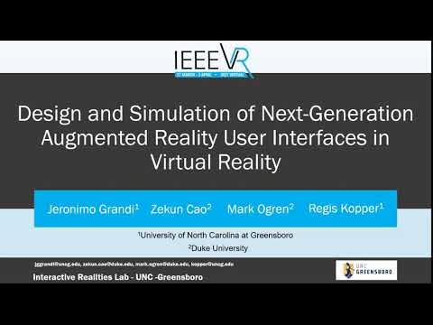 Design and Simulation of Next-Generation Augmented Reality User Interfaces in Virtual Reality ...