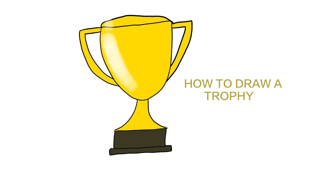 How to Draw a Trophy - YouTube
