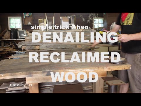 Quick, Easy Tip When De-Nailing Pallets and Reclaimed Wood - YouTube