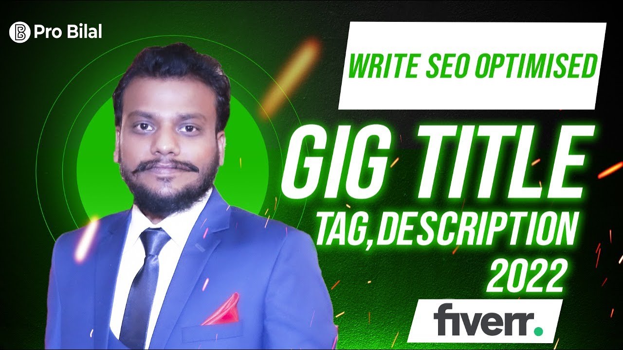 Write SEO optimized Fiverr Gig title, Gig tags, and Gig description ...