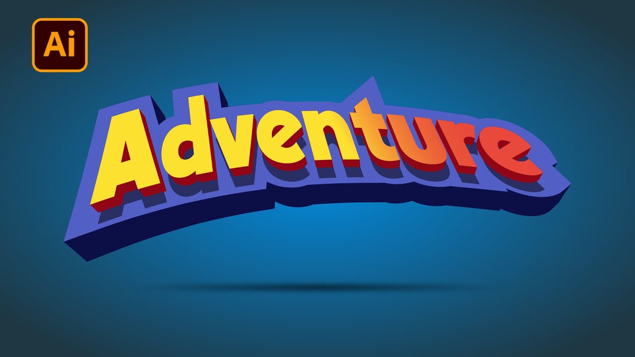 This is How to Create Cartoon Style Text Mockup in Illustrator - YouTube