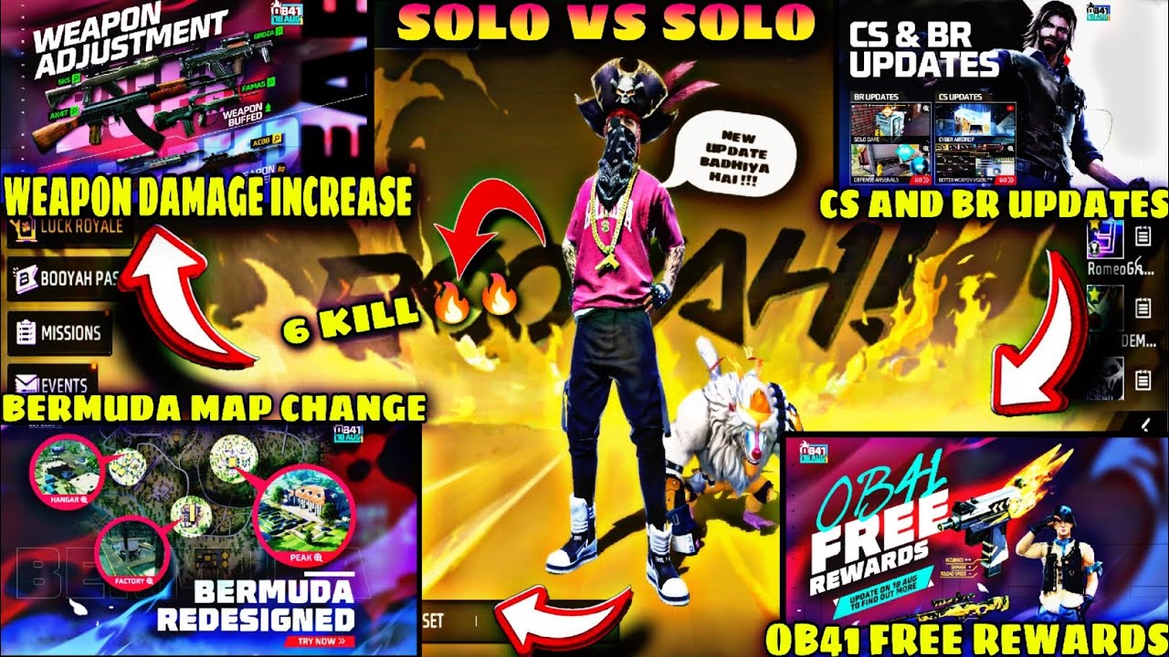 🤔🤔OB41 FREE REWARDS | NEW UPDATE OB41 IS GOOD🔥ONLY SOLO VS SOLO M4A1 ...