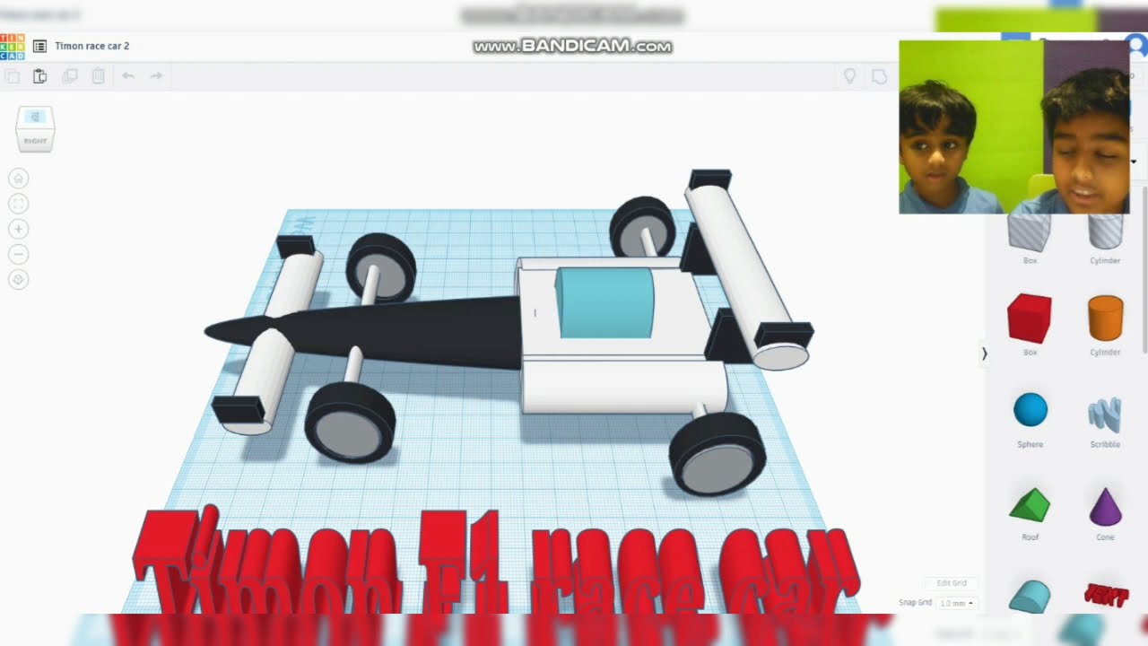 Tinkercad F1 model Race Car - YouTube