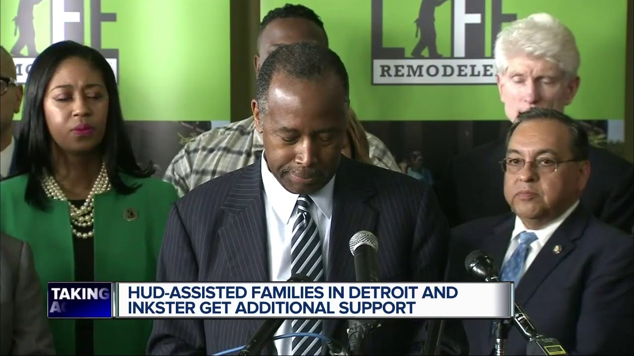 Dr. Ben Carson, Mike Duggan & Jerome Bettis announce HUD 'EnVision ...