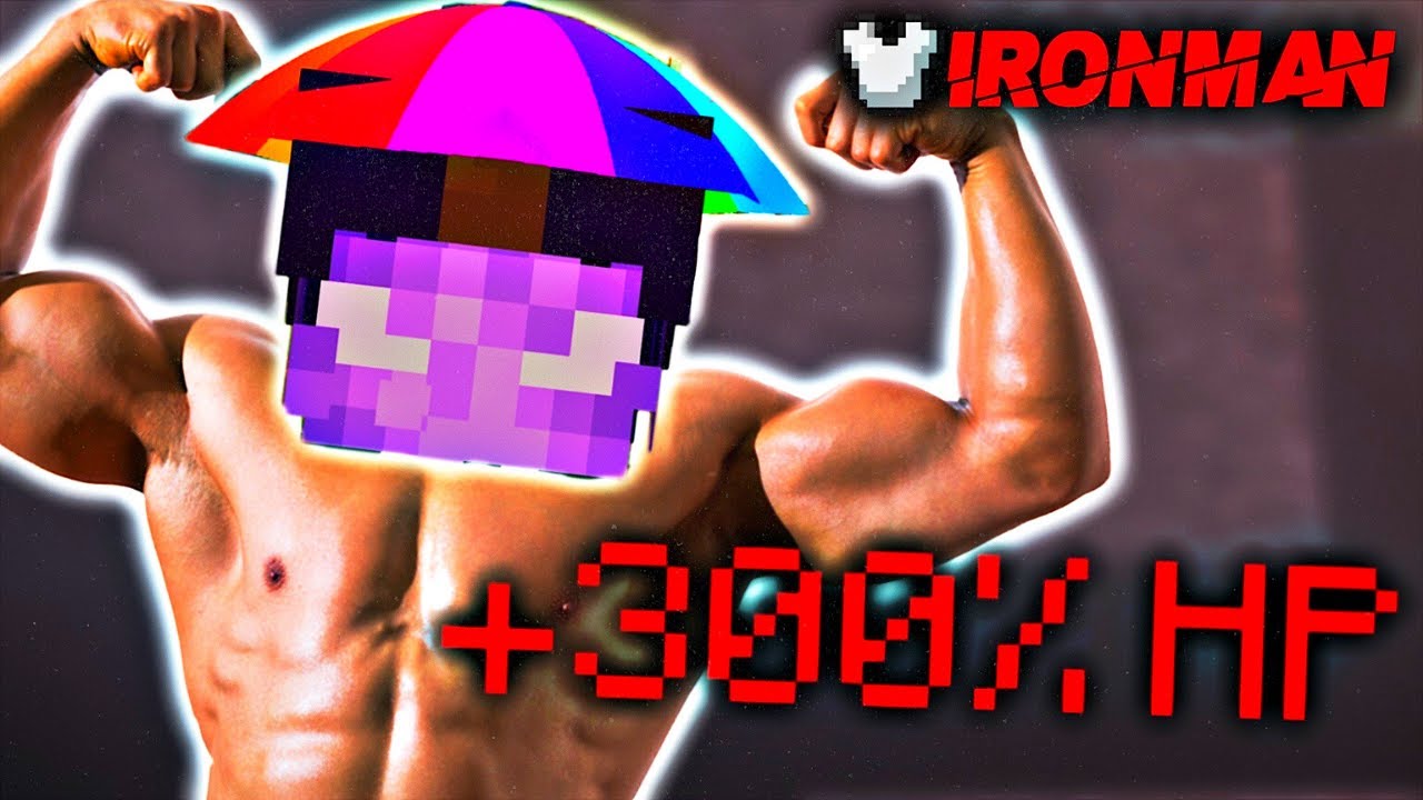 I became the buffest man... [Hypixel Skyblock Ironman #4] - YouTube