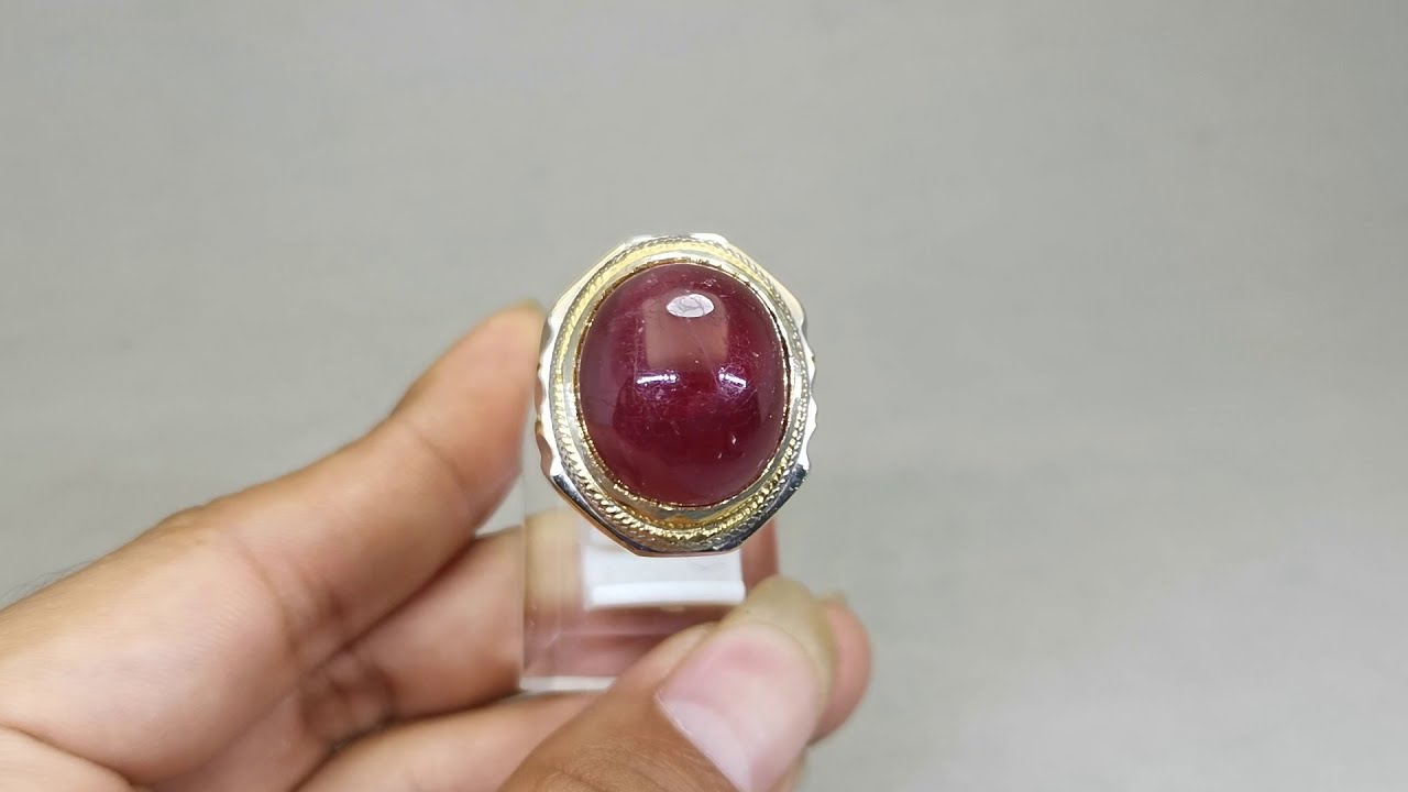 Cincin batu Ruby Merah Delima Asli Kode 2060 - YouTube