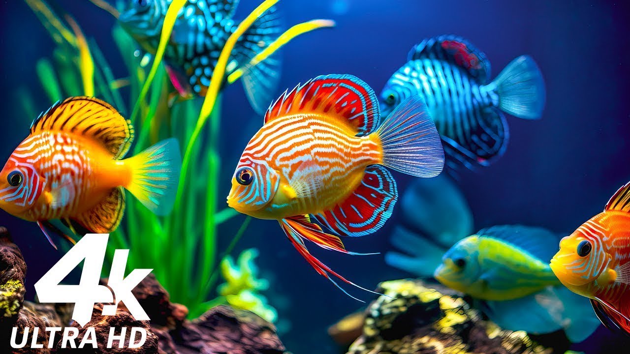 Stunning 4K Aquarium Footage With Serene Piano - Immersive Yourself In ...