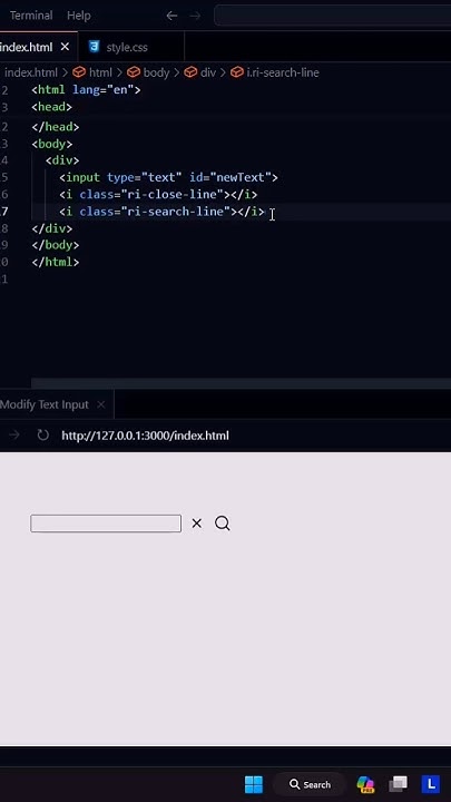 Implement clear Button using HTML CSS 💻 #programming #javascript #html #webdevelopment #coding# ...