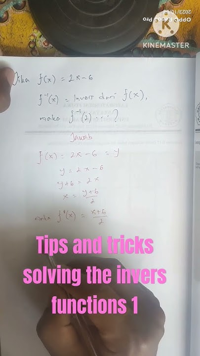tips and tricks solving the inverse functions 1 - YouTube