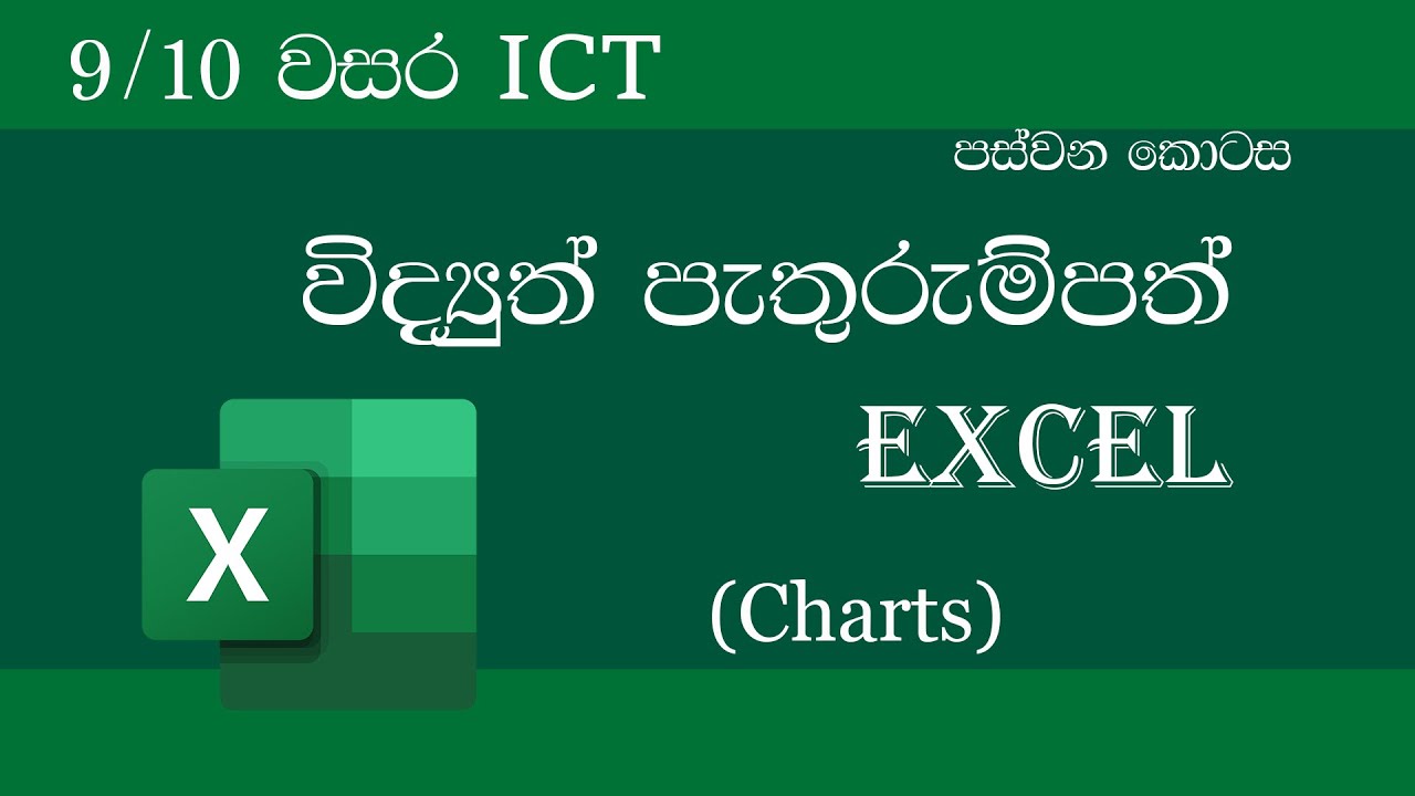 Grade 9/10 ICT - Excel - Part - 05 (Sinhala) - YouTube