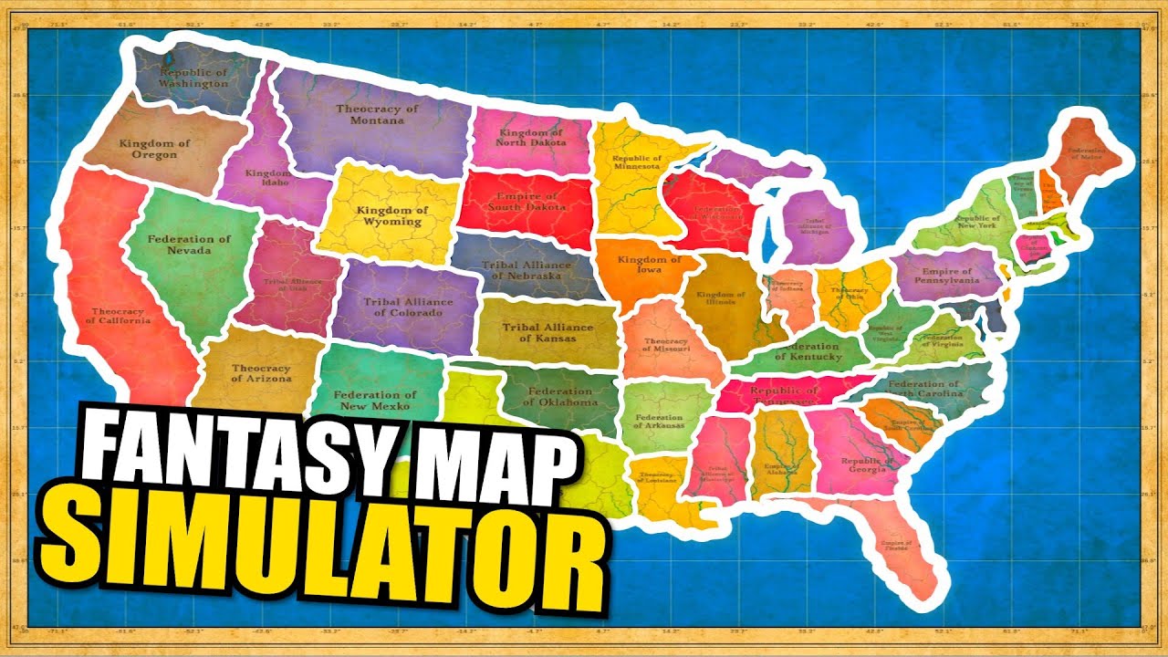 50 States Civil War: Only 1 State Survives! | Fantasy Map Simulator ...