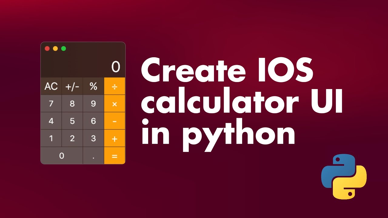 iOS Calculator UI in Python | Simple Flet Project for Beginners - YouTube
