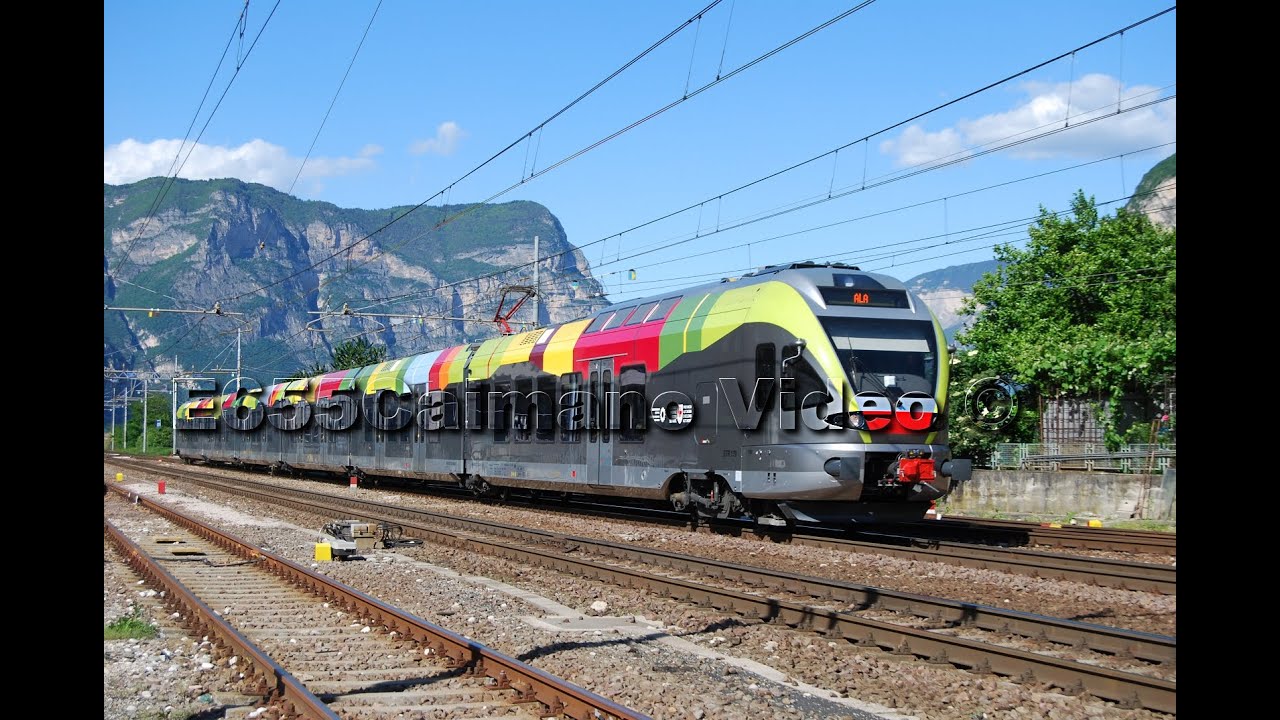 [HD - Treni] E190 OBB+Treno Eurocity, 2x ETR170 Trenitalia, E464+MDVC ...