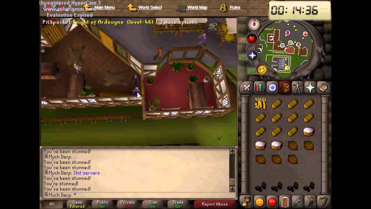 OSRS Ironman - Pickpocket knights 130k gp/h - YouTube