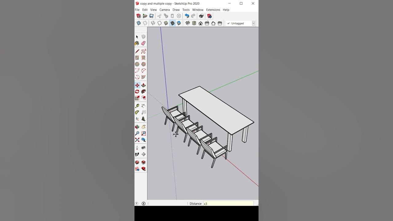 Create multiple Copies In Just 1 Click |SketchUp| #shorts #sketchup #sketchuptutorial - YouTube