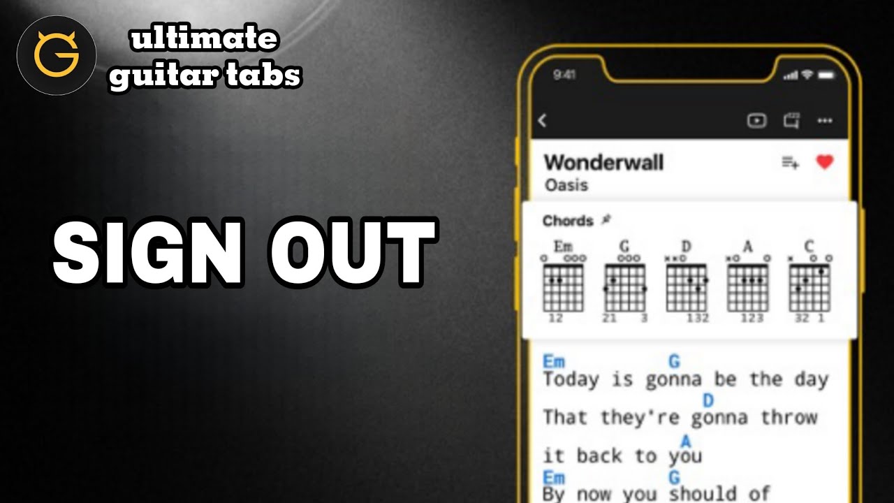 How To Sign Out On Ultimate Guitar Tabs App - YouTube