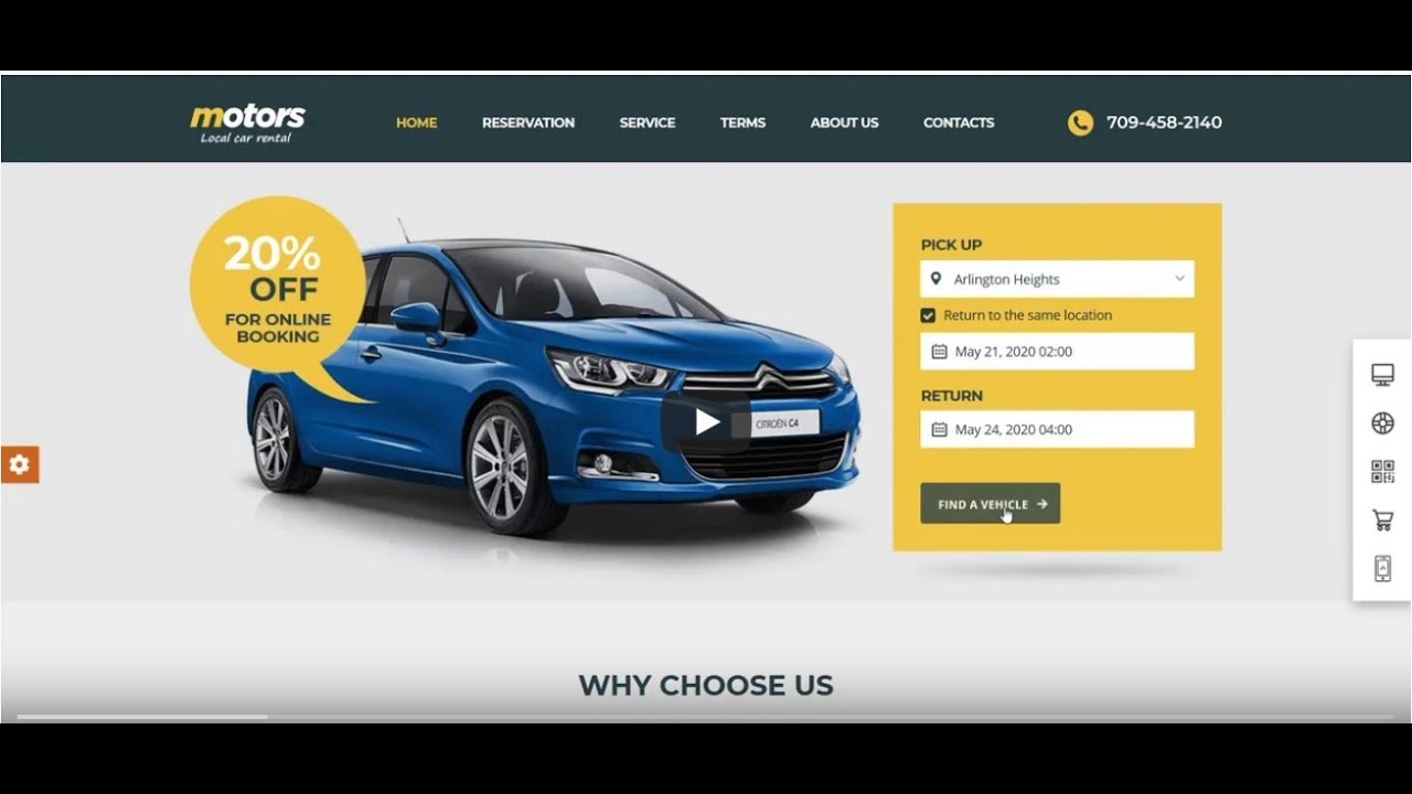Car rental project demo - YouTube