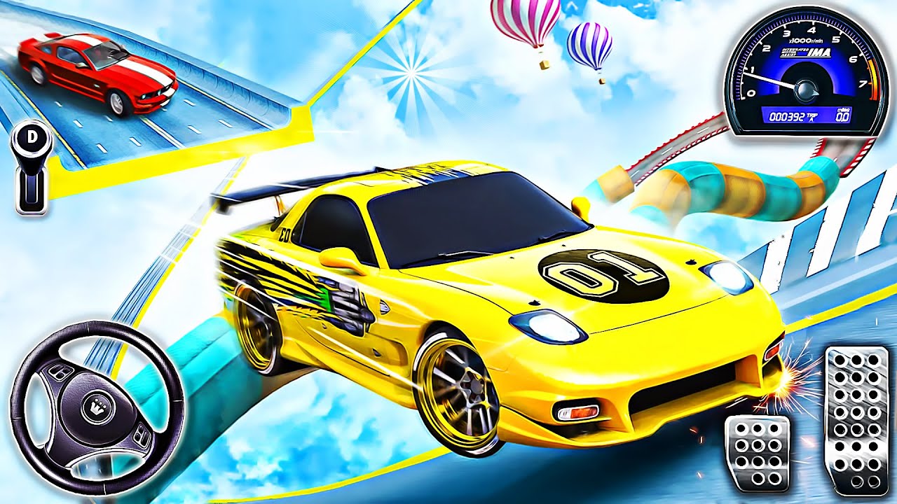 Mega Ramps GT Car Stunt Driving - Impossible Car Track Racing Game ...