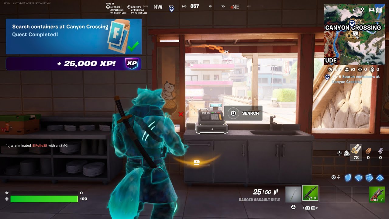 Fortnite - Search Containers At Canyon Crossing (WEEK 8 Quests ...