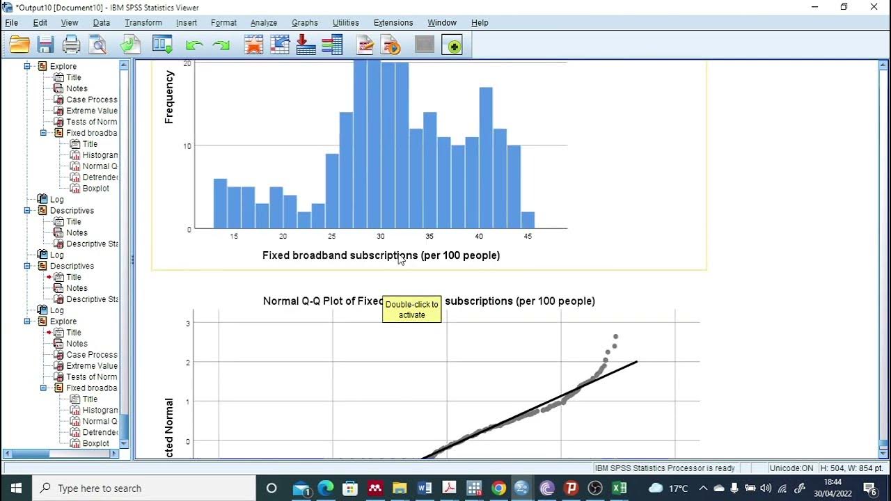 Log Transformation Of Negatively Skewed Variable In Spss Data Analysis Youtube