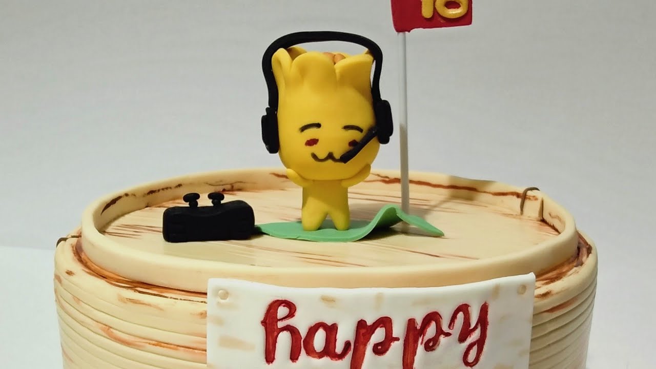 Dimsum bamboo tray cake / Siomai themed cake - How to make. - YouTube