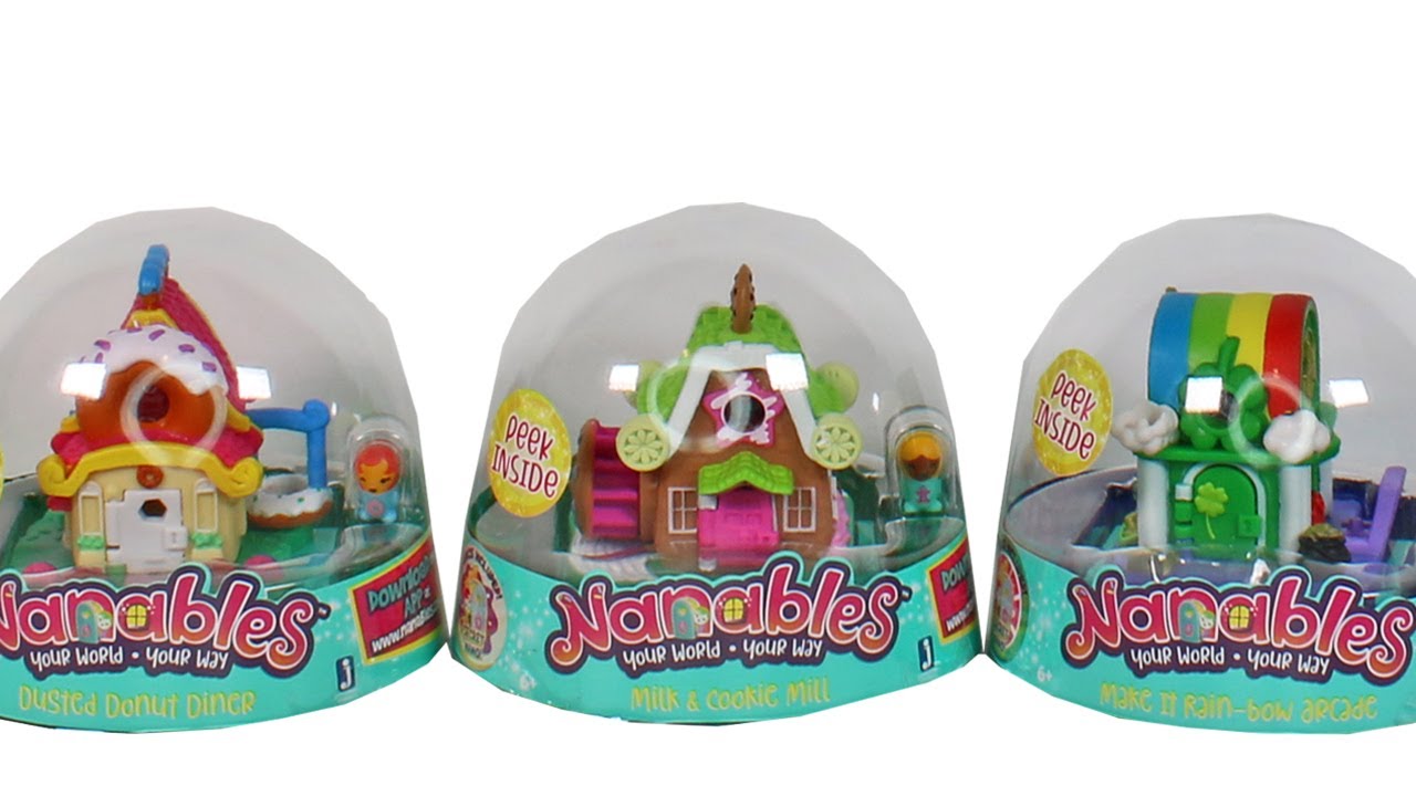 Nanables Dusted Donut Diner, Milk & Cookie Mill and Make It Rain-Bow ...