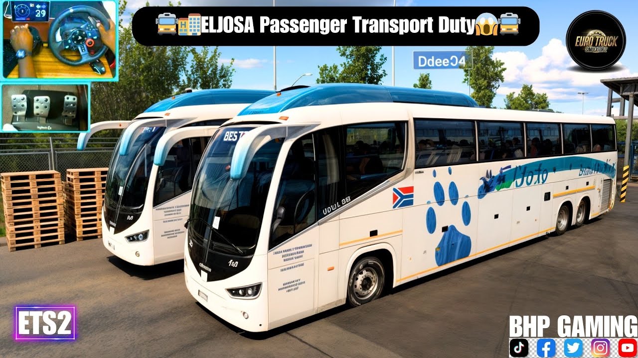 ELJOSA Passenger Transport Duty! Driving a Bus to the Hotel in - [ETS 1 ...