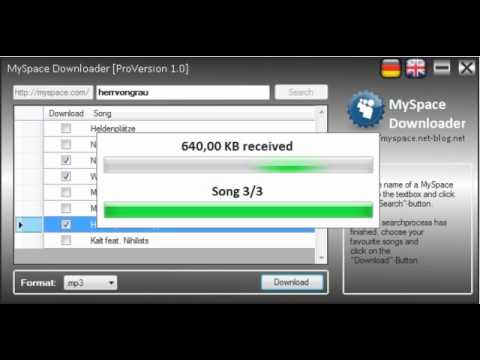 MySpace Loader - How to load Music from Myspace - YouTube