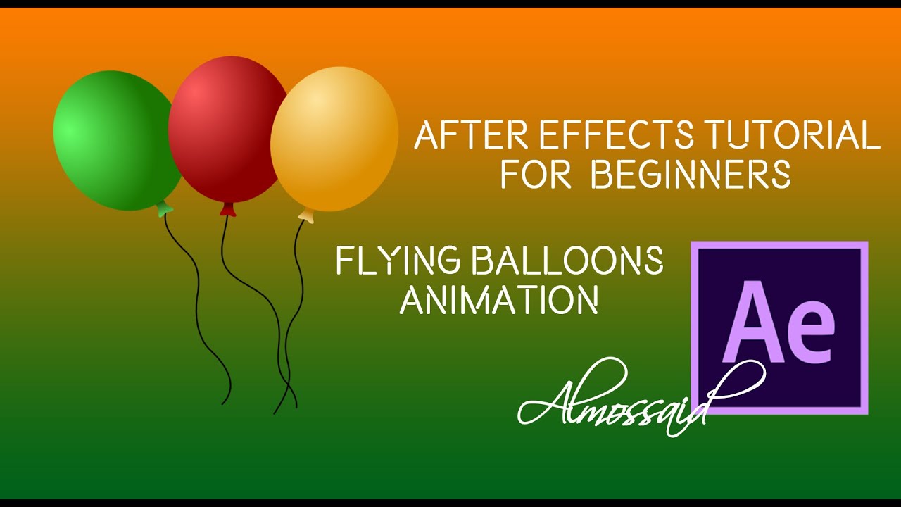 Flying Balloons animation - After effects tutorial for beginners - YouTube