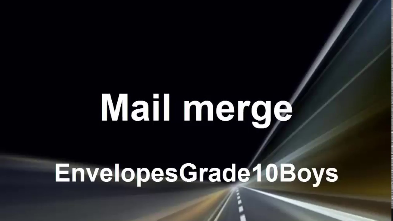 Creating envelopes using mail merge - YouTube