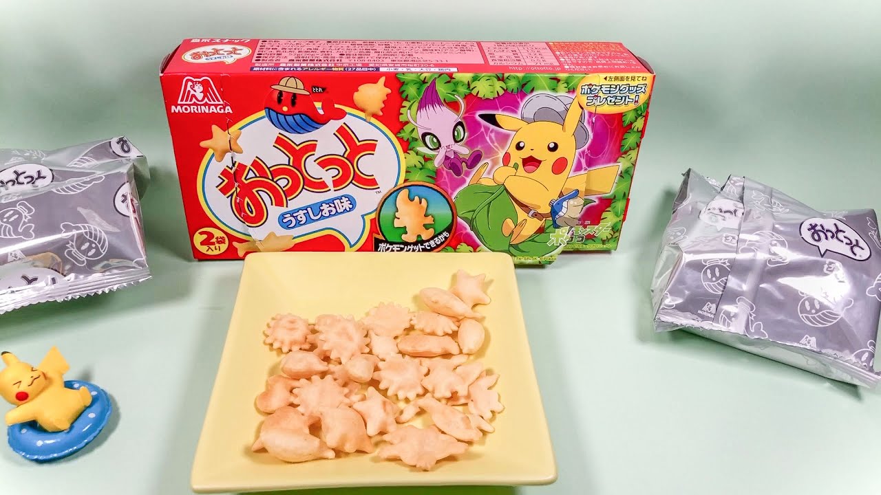 Japanese Snacks | Pokemon Shaped Ottotto Crackers | letseatjapan - YouTube
